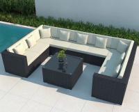 China Custom Outdoor Garden Furniture L Shape Sofa Set with Modern Design and Rattan/Wicker for sale