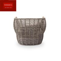 China Villa Outdoor Sofa Durable Single Seater Rattan Garden Furniture with Power Coated Frame for sale