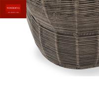 China Villa Outdoor Sofa Durable Single Seater Rattan Garden Furniture with Power Coated Frame for sale