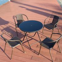 China Eco-friendly Garden Furniture PVC Outdoor Plastic Chairs for Modern Restaurant Terrace for sale