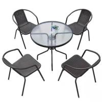 China Eco-friendly Garden Furniture PVC Outdoor Plastic Chairs for Modern Restaurant Terrace for sale