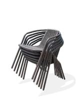 China Eco-friendly Garden Furniture PVC Outdoor Plastic Chairs for Modern Restaurant Terrace for sale