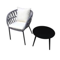 China Modern Design Style Rope Weaving Leisure Outdoor Chair for Patio Bistro Furniture for sale