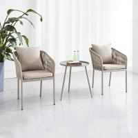 China 57*58*77cm Modern Garden Outdoor Dining Chair with Aluminum Frame and Woven Rope for sale