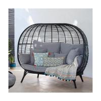 China Mail Packing N PE Wicker Sun Bed Outdoor Lounger Bed for Hotel Pool and Beach Furniture for sale