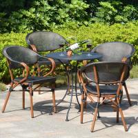China Excellent Outdoor Powder Coating Rattan Dining Chair for Restaurant Terrace Furniture for sale