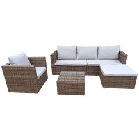 China Garden Patio Furniture Outdoor Rattan Dining Table and Chairs with Aluminium Tube for sale