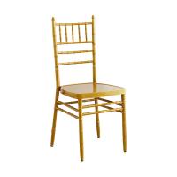 China Wedding Events Gold Metal Stacking Resin Chairs for Bride and Groom at Mail Packing N for sale