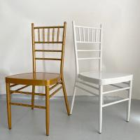 China Wedding Events Gold Metal Stacking Resin Chairs for Bride and Groom at Mail Packing N for sale