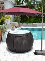 China Modern Outdoor Furniture Garden Patio Set Customized Color Wicker Dining Chair Table Sets for sale