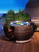 China Modern Outdoor Furniture Garden Patio Set Customized Color Wicker Dining Chair Table Sets for sale