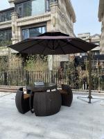 China Modern Outdoor Furniture Garden Patio Set Customized Color Wicker Dining Chair Table Sets for sale