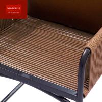 China Home Furniture Metal Rattan Modern Dining Room Chairs for Customization Outdoors for sale