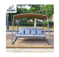China Garden Leisure Furniture Comfortable Hanging Outdoor Swings Bed Chair with Canopy for sale