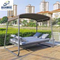 China Garden Leisure Furniture Comfortable Hanging Outdoor Swings Bed Chair with Canopy for sale