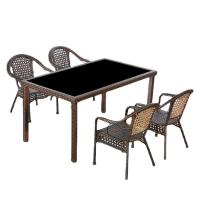 China Park Villa Courtyard Leisure Outdoor Hotel Vine Weaving Furniture Set with Waterproof for sale