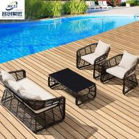 China Outdoor Garden Sets for Hotel Restaurant Banquet Modern Rattan Chair Sofa Combination for sale
