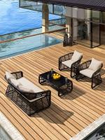 China Outdoor Garden Sets for Hotel Restaurant Banquet Modern Rattan Chair Sofa Combination for sale