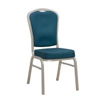 China 45*52*92cm Luxury Restaurant Hotel Metal Chair for Hall Wedding Modern Navy Oval Back for sale