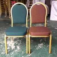 China 45*52*92cm Luxury Restaurant Hotel Metal Chair for Hall Wedding Modern Navy Oval Back for sale