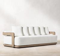 China Multiple Designs Weathered Teak Outdoor Sofa Set for Solid Teak Garden Furniture for sale