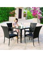 China Hotel Courtyard Villa Outdoor Rattan Table and Chair with Sun Protection Feature for sale