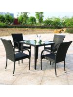 China Hotel Courtyard Villa Outdoor Rattan Table and Chair with Sun Protection Feature for sale