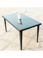 China Hotel Courtyard Villa Outdoor Rattan Table and Chair with Sun Protection Feature for sale
