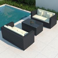 China Outdoor Luxury Furniture Custom Design PE Rattan Patio Sofa Set with Modern Design for sale