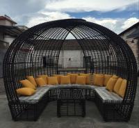 China Hotel Swimming Pool Chaise Lounge Wicker Day Bed with 1.2-1.5mm Aluminum Thickness for sale