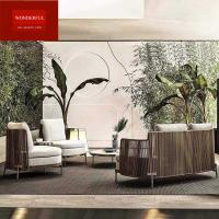 China Outdoor Furniture Single Seat Weaving Modern Rope Woven Lounge Sofa with OEM/ODM for sale