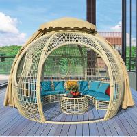 China Transform Your Patio into a Relaxing Haven with a Rattan Daybed and Canopy for sale