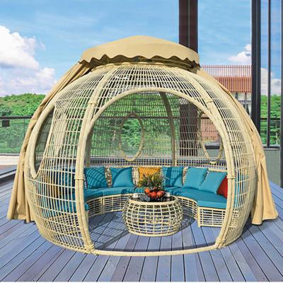 China Transform Your Patio into a Relaxing Haven with a Rattan Daybed and Canopy for sale