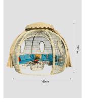 China Transform Your Patio into a Relaxing Haven with a Rattan Daybed and Canopy for sale