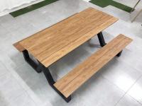 China Extendable Garden Table Set for Outdoor Dining Aluminum and Plastic Wood Furniture for sale