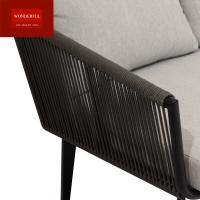 China Customized Outdoor Large Rope 3 Seat Sofa for Contemporary Style Luxury OEM/ODM Options for sale