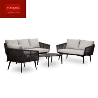 China Customized Outdoor Large Rope 3 Seat Sofa for Contemporary Style Luxury OEM/ODM Options for sale