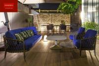China 170*86*65.5 Double Seat Outdoor Modern Garden Rope Rattan Sofas in Teslin or Olefin for sale