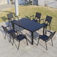 China Mail Packing Outdoor Furniture Aluminum Frame Dining Table and Chairs with General for sale