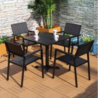 China Mail Packing Outdoor Furniture Aluminum Frame Dining Table and Chairs with General for sale