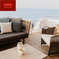 China Modern Garden Furniture Aluminum Outdoor Furniture Patio Rope Sofa Two Seat for sale