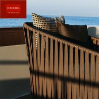 China Modern Garden Furniture Aluminum Outdoor Furniture Patio Rope Sofa Two Seat for sale