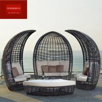China Modern All Weather Outdoor Rattan Sun Lounger for Patio and Swimming Pool Furniture for sale