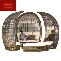 China Modern All Weather Outdoor Rattan Sun Lounger for Patio and Swimming Pool Furniture for sale
