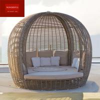 China Modern All Weather Outdoor Rattan Sun Lounger for Patio and Swimming Pool Furniture for sale