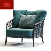 China Frame Finish Power Coated Outdoor Waterproof 90*86*65.5 Single Seat Modern Rattan Sofa for sale