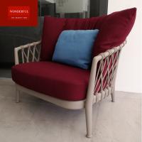 China Frame Finish Power Coated Outdoor Waterproof 90*86*65.5 Single Seat Modern Rattan Sofa for sale