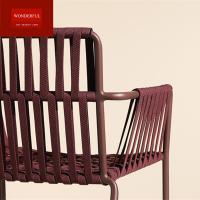 China General Outdoor Furniture Modern Design Oem Custom Aluminium Patio Dining Rope Chairs for sale