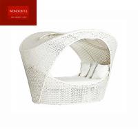China Outdoor Beach Lounge PE Rattan Sun Bed with Water Proof Cushion and Aluminum Frame for sale