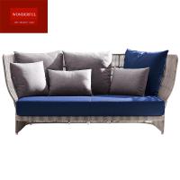 China Outdoor Wicker Furniture Rattan Garden Sofa Set with Durable Aluminum Frame for sale